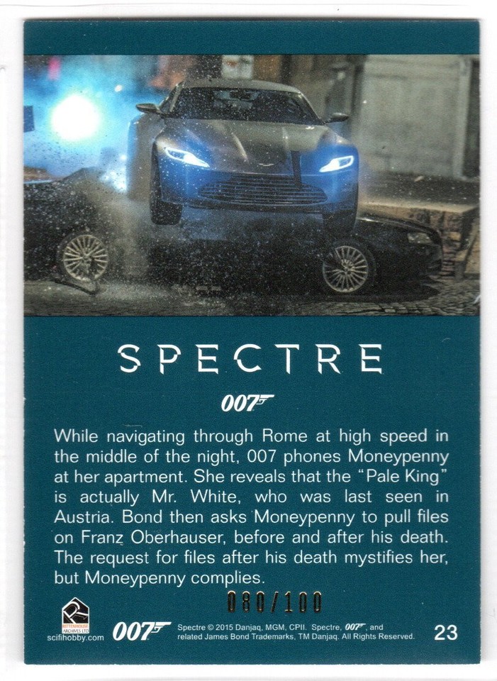 JAMES BOND 2016 ARCHIVES SPECTRE EDITION SPECTRE GOLD BASE PARALLEL #23 ...