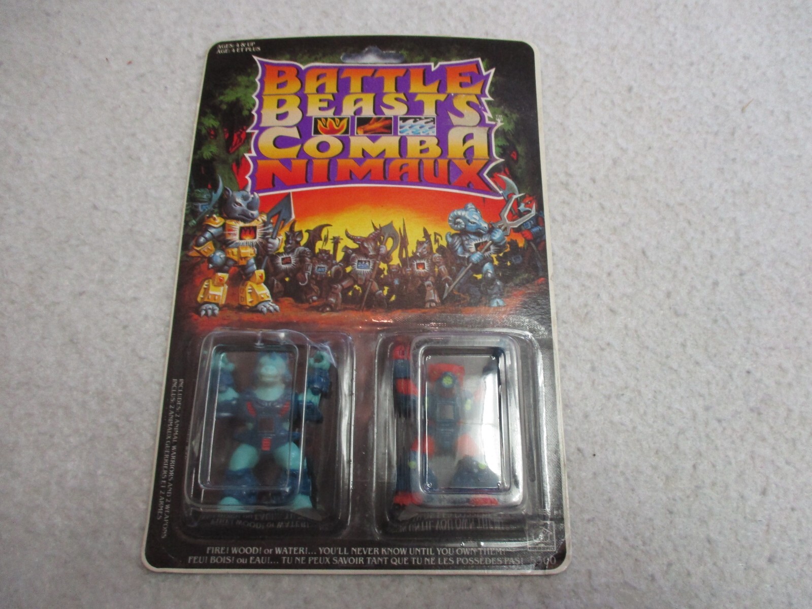 VINTAGE BATTLE BEASTS CA MOC SEALED SERIES 1 SIR SIRE HORSE WAR WEASEL ...