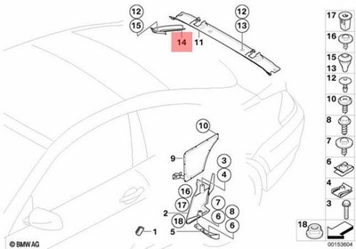 Genuine BMW M6 E63 630i 635d 645Ci 650i Left Water Channel Cover ...