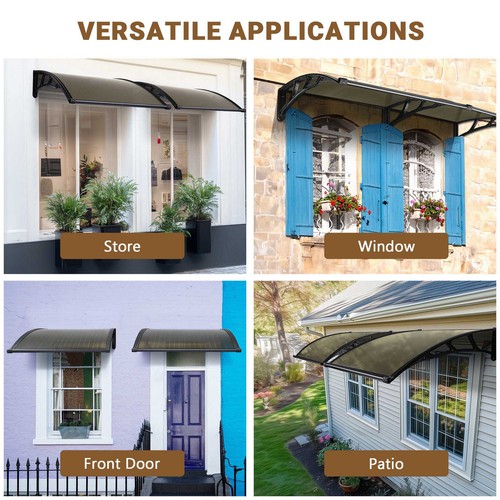 Door Window Outdoor Awning PC Hollow Sheet Sun Shade Cover Canopy 40x40 ...