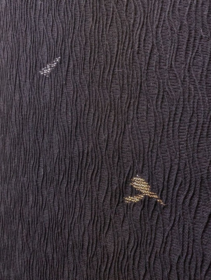 Japanese Haori Pure Silk Gold Silver Thread Single Crest Puffy Weave ...