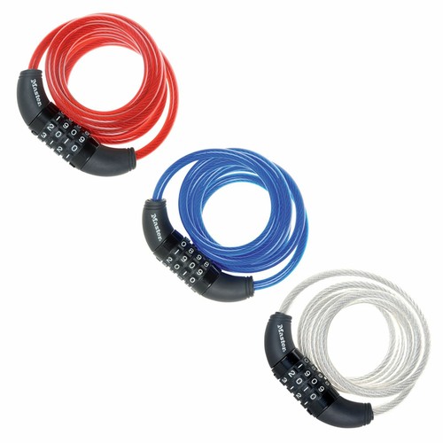 Master Lock Padlock Combination B/Pack W/Cable 4 Col Lock Security ...