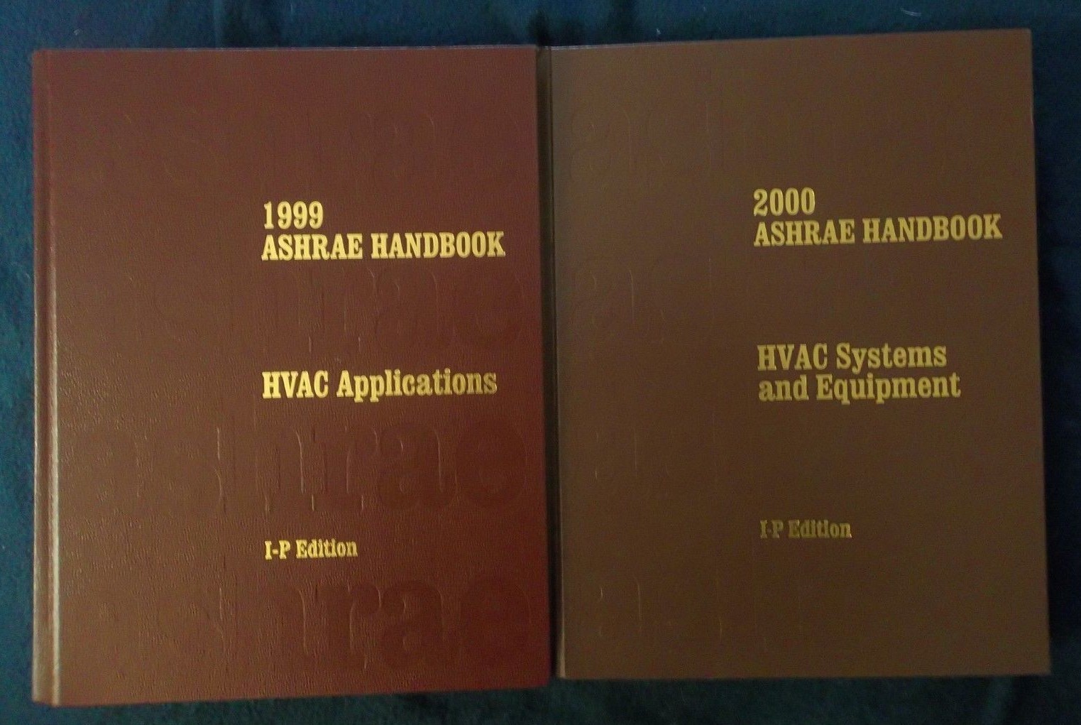 HVAC APPLICATIONS 1999 & 2000 Ashrae Handbook I-P Edition HARDCOVER ...