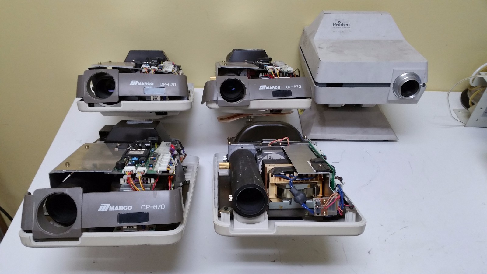 Lot of 4 MARCO CP-670 Auto Chart Projector Optometry Eye Exam for parts ...
