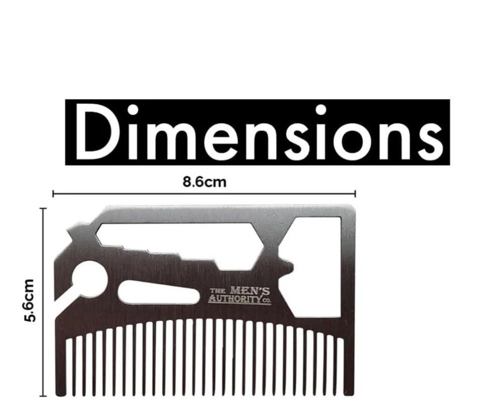 Set Of Combs Beard Comb for Men Mustache Comb Multi Tool Credit Card ...