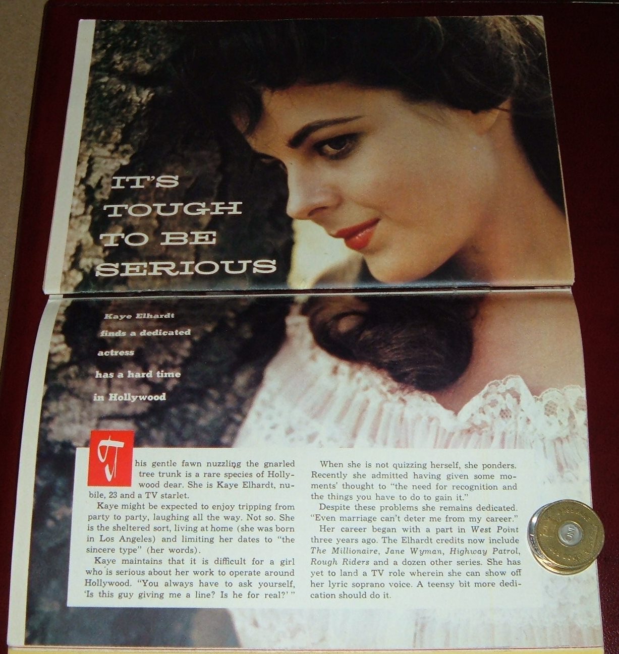 1958 TV ARTICLE~KAYE ELHARDT 1935~2004~JOSEPHINE ST CLOUD MAVERICK ...