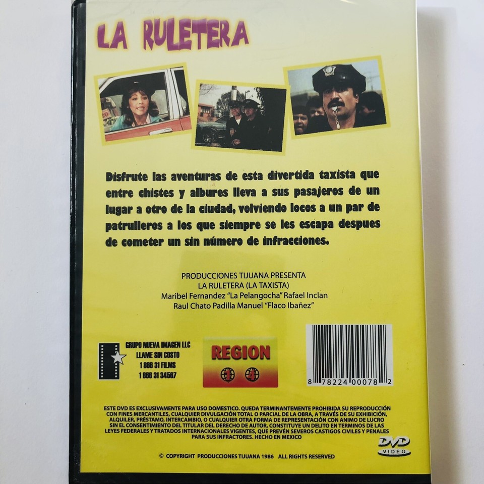 DVD LA RULETERA TAXISTA RAFAEL INCLAN PELANGOCHA CHATO PADILLA FLACO ...