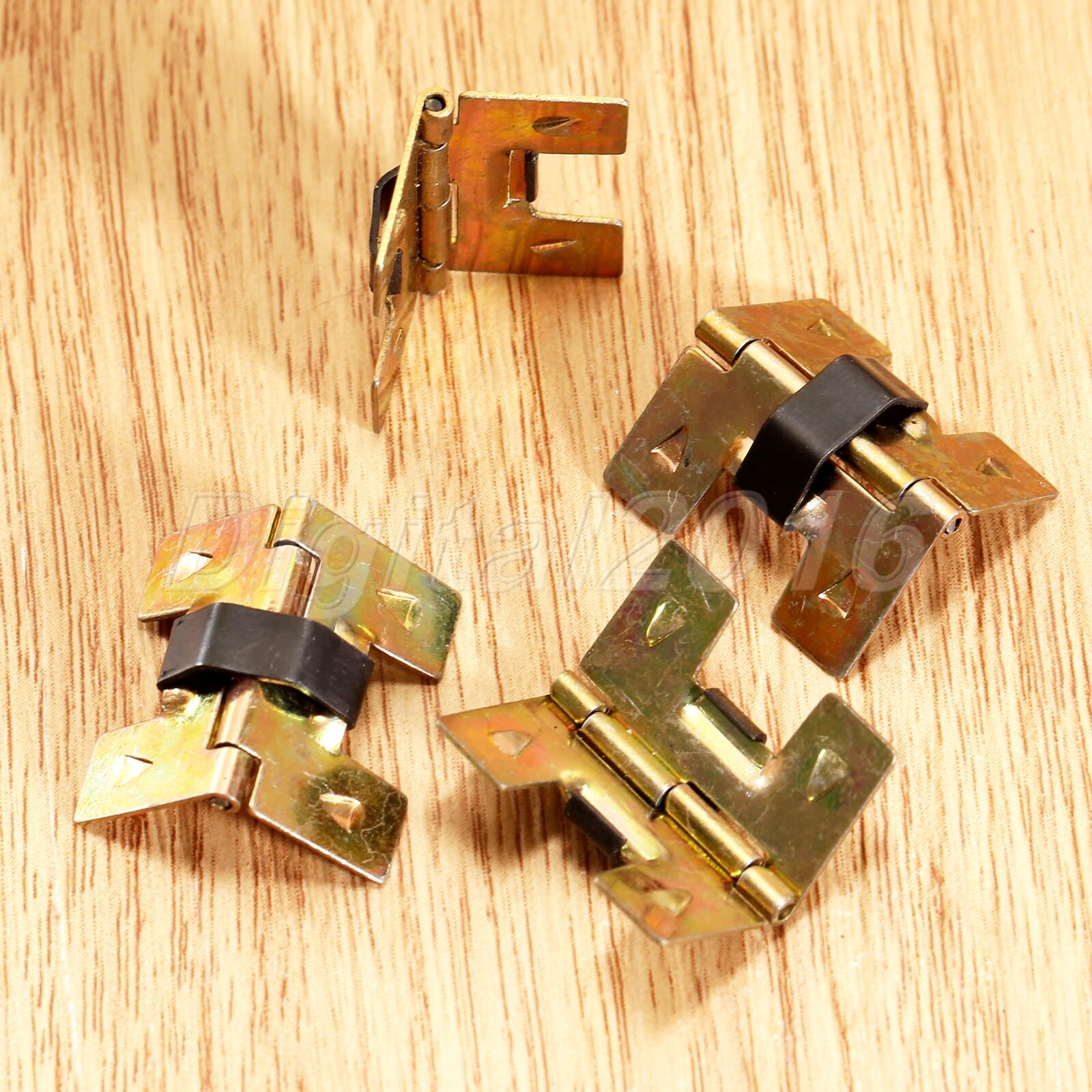 Golden Mini Spring Hinges Jewelry Box Decorative Furniture Door Cabinet ...