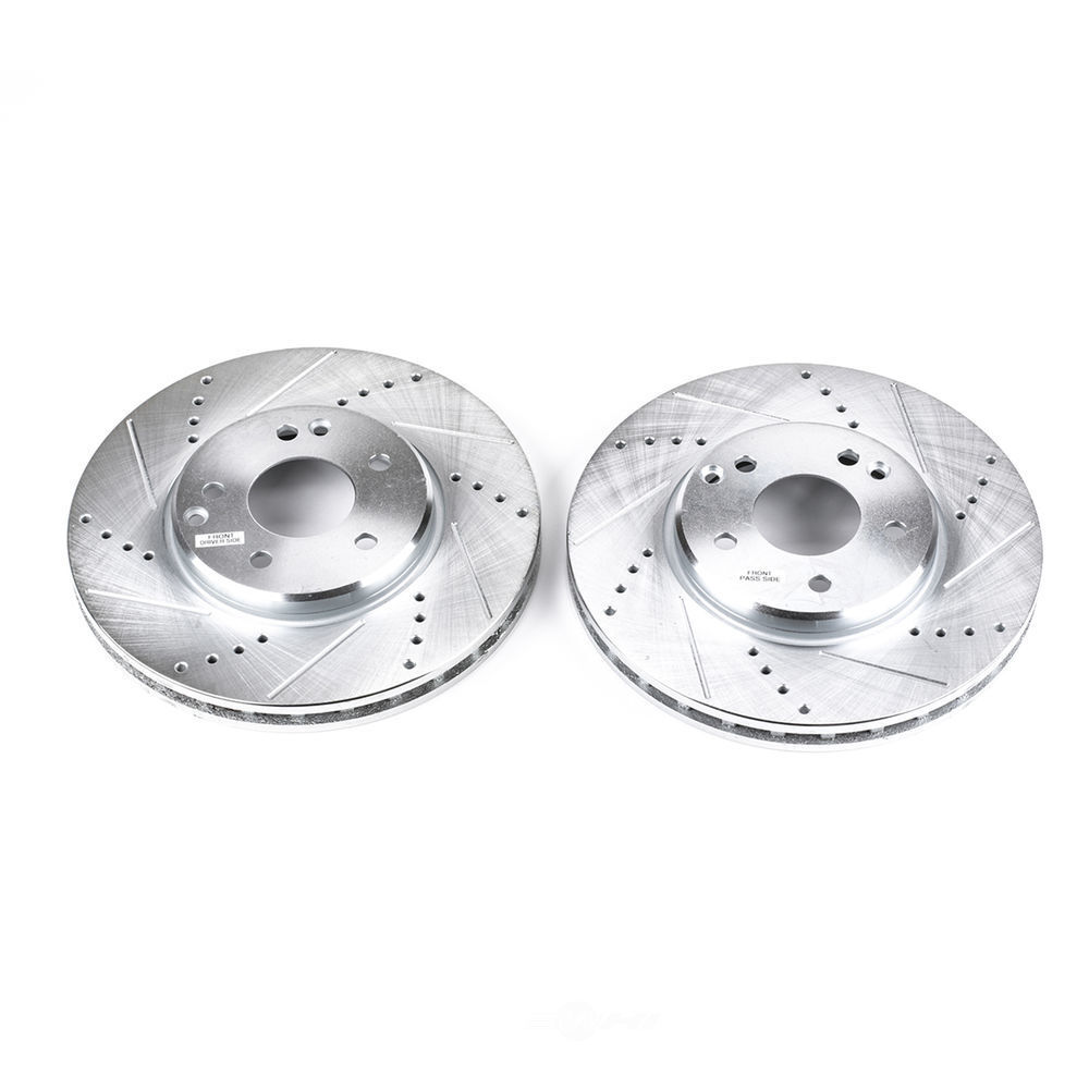 Disc Brake Rotor Set-Front Drilled, Slotted and Zinc Plated Brake Rotor ...