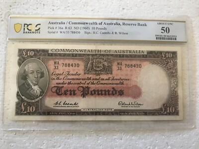 Australian Banknote :10 Pounds Commonwealth of Australia / Reserve Bank ...