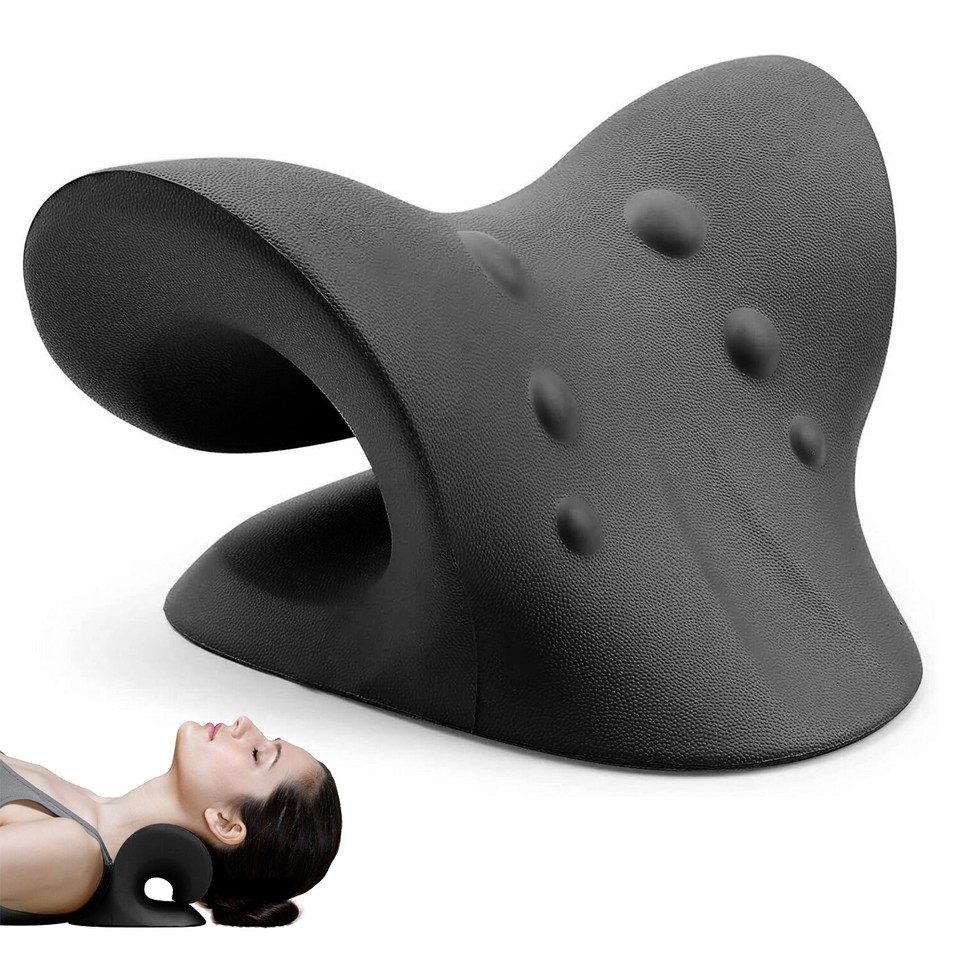 Neck Shoulder Relaxer Massage Rest Pillow Neck Stretcher Cervical Spine ...