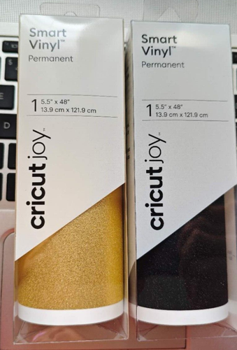 Cricut Joy Permanent Smart Vinyl - Shimmer Gold and Shimmer Black 5.5 ...