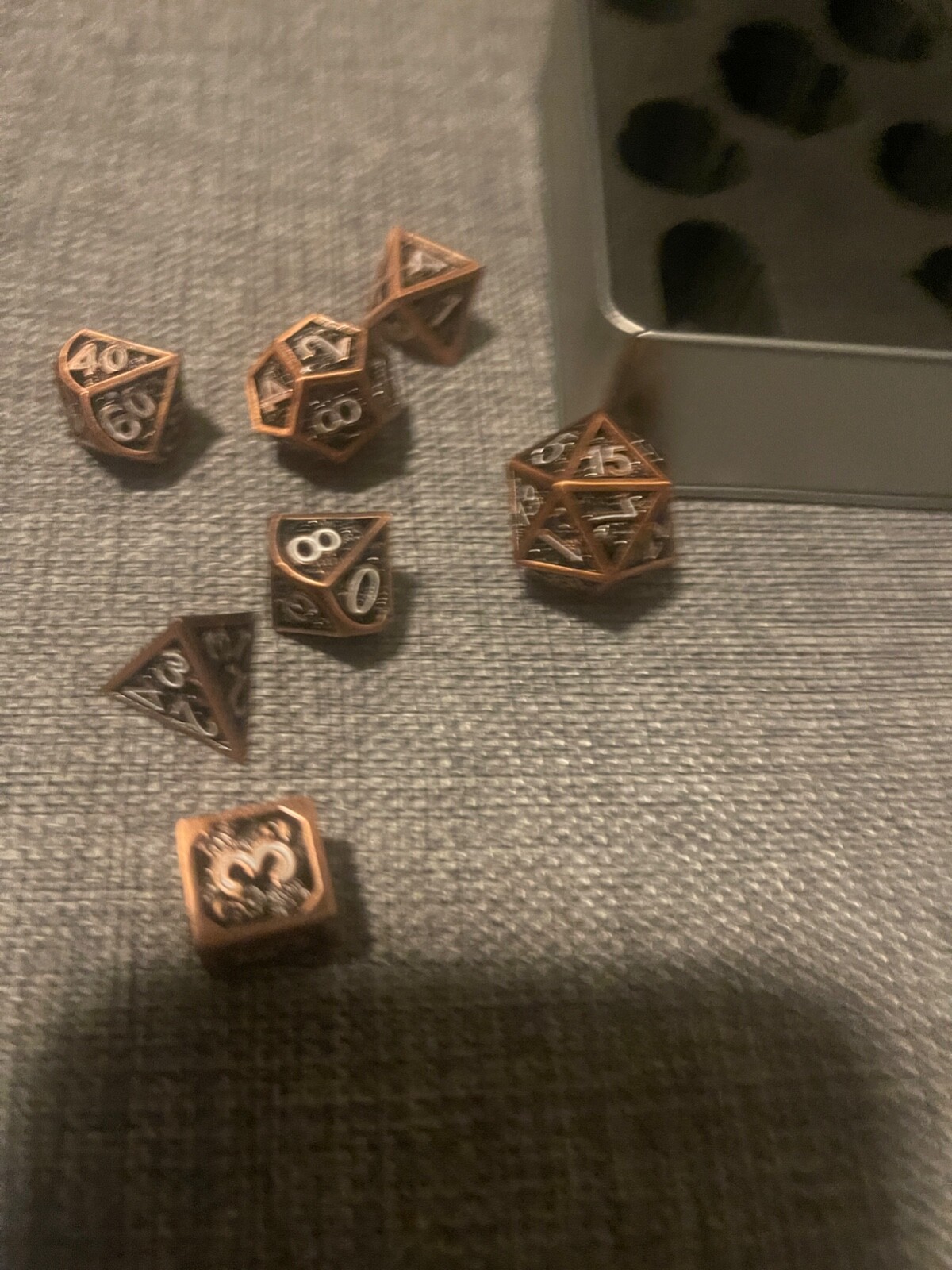 Shibby Pen & Paper 7 Piece Polyhedral Metal Dice Set | eBay