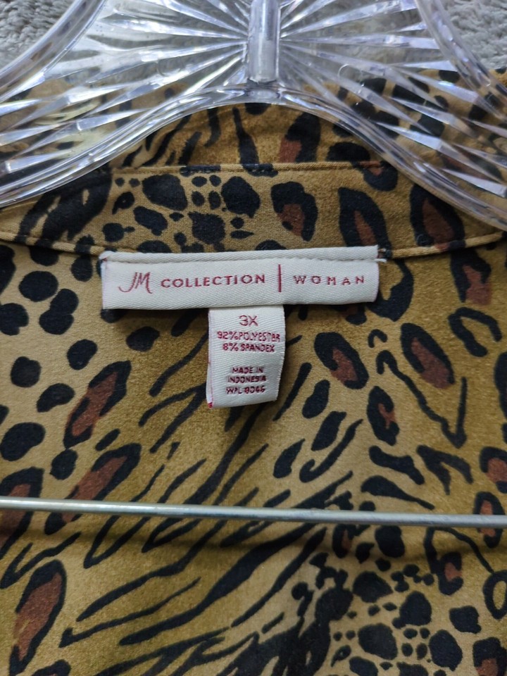 JM Collection Top Womens 3X Animal Print | eBay