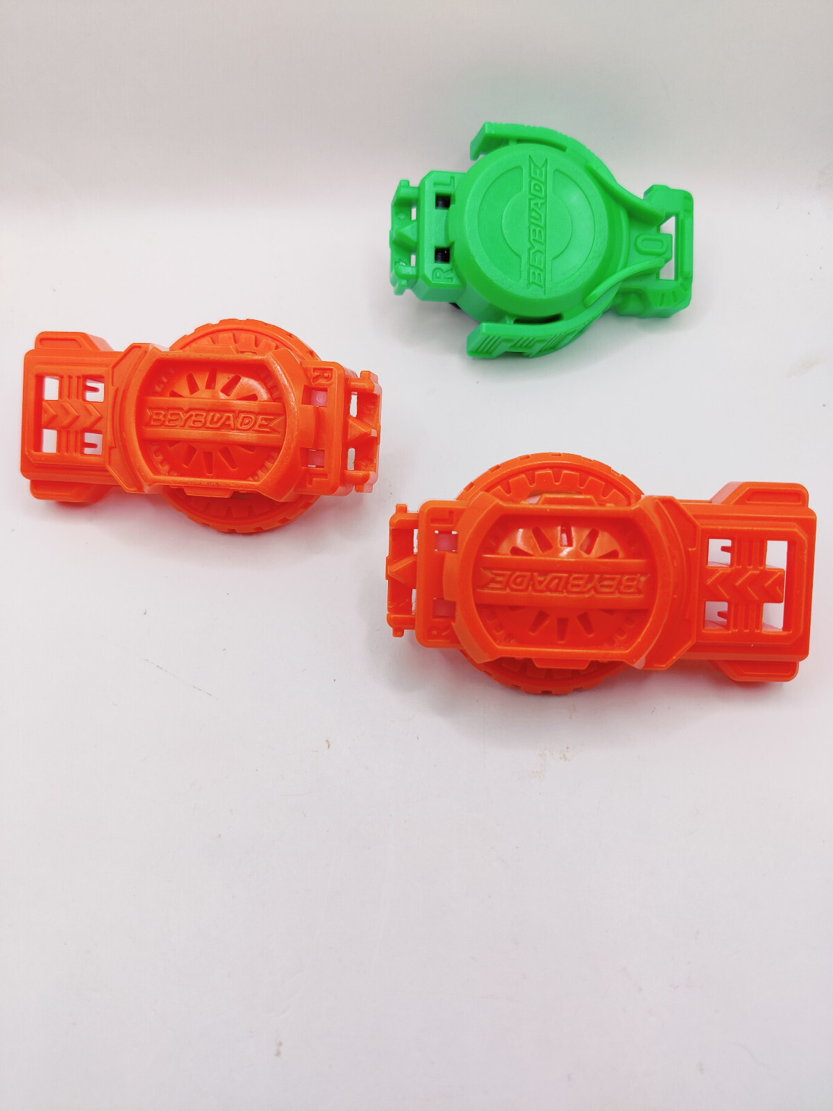 Beyblade Launcher Burst Rise HyperSphere Beyblade 2 Orange 1 Green Lot ...