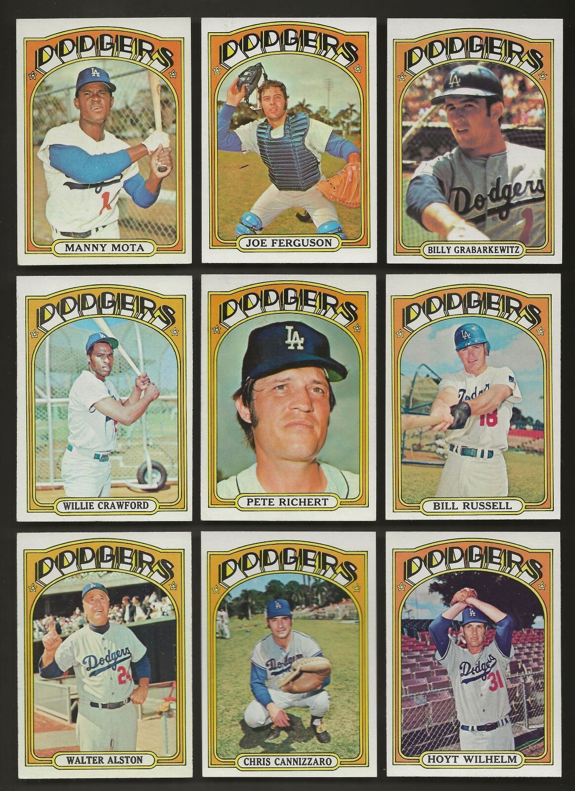 1972 Topps Los Angeles Dodgers Complete Team Set / #93 Lg Ldrs & #761 ...
