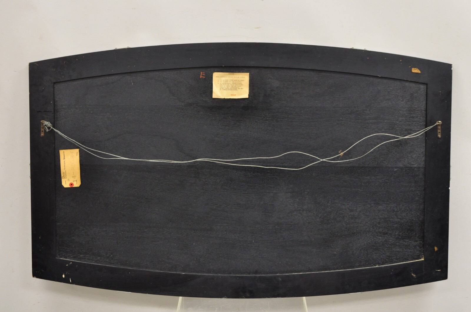 Vintage Rway Mid Century Modern Minimalist Glass Rectangular Bowed Wall ...