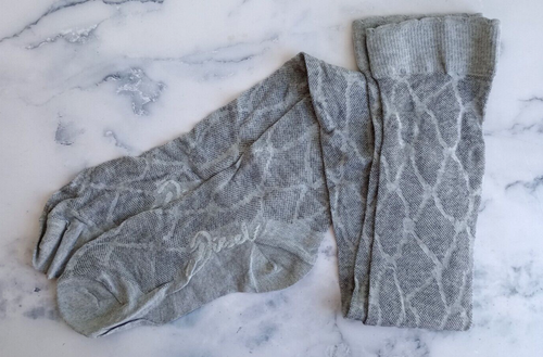 New DIESEL "SNAKE" Grey Heather -Subtle Silver Sparkle Thigh High ...