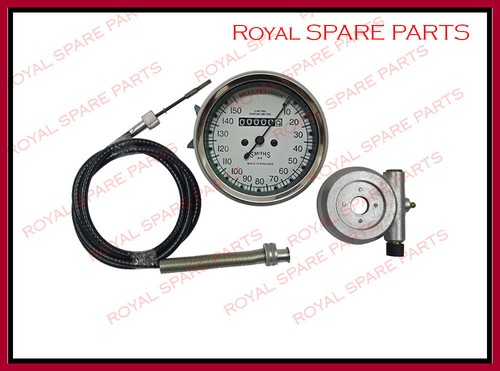 Replica Smiths Speedometer White 150 Mph With 54" Cable & Alloy Hub ...