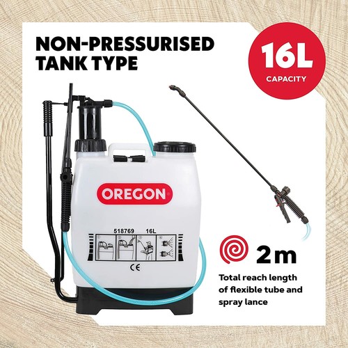 OREGON 646608 was 518769 BACKPACK SPRAYER 16 litre Knapsack Sprayer NEW ...
