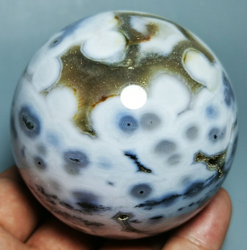 Collection ! Raw NATURAL OCEAN JASPER Geode QUARTZ CRYSTAL Sphere Ball ...