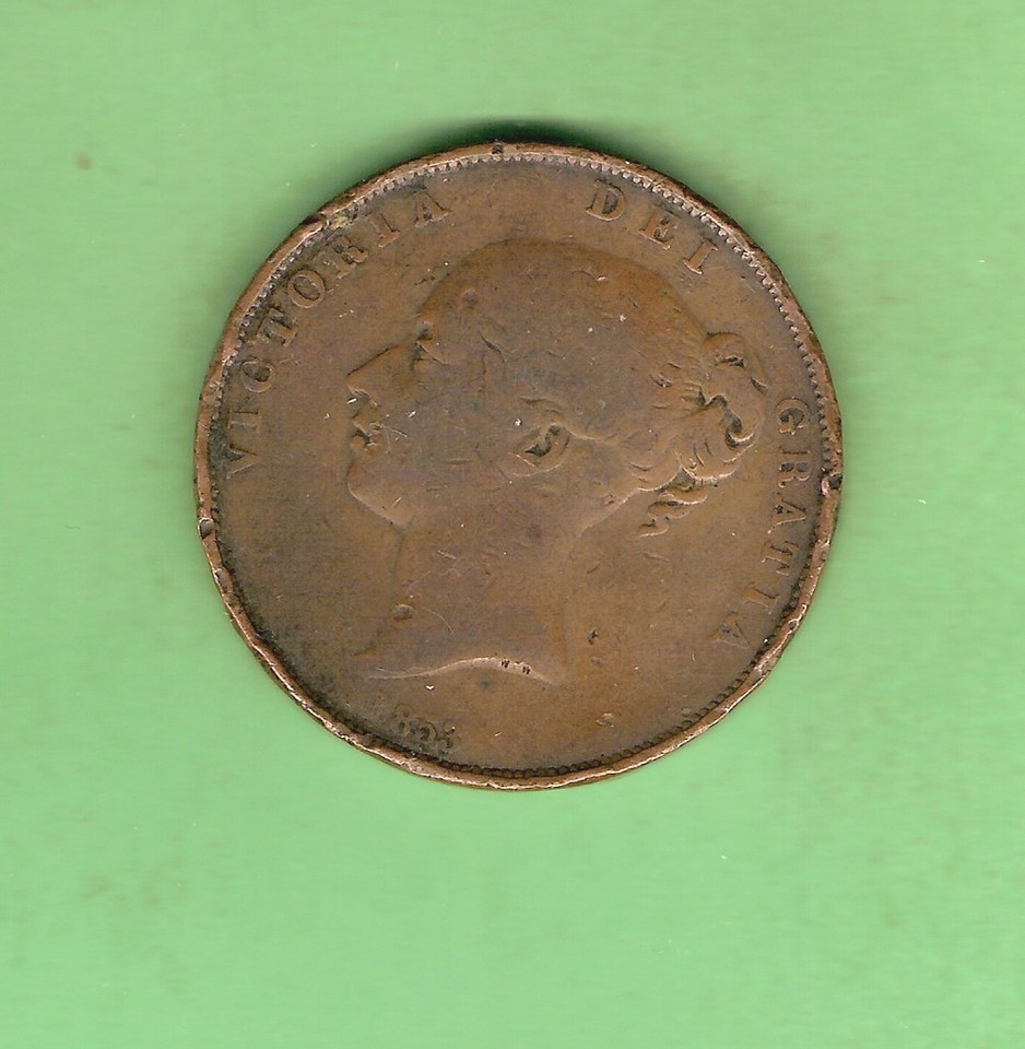 #C18. 1853 GREAT BRITAIN COPPER PENNY COIN | eBay