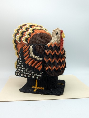 Vintage 3D Turkey 9" Thanksgiving Centerpiece Table Plastic Canvas ...