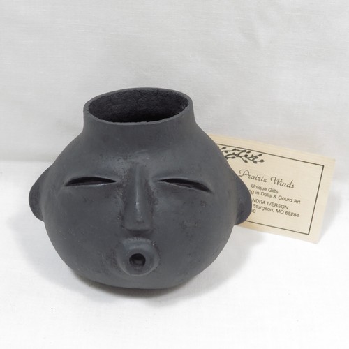 Vintage Folk Art Gourd Face Head Vase | eBay