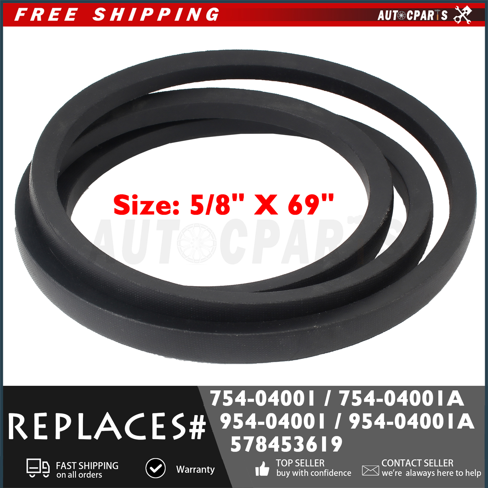 Drive Belt For MTD 13A1762F029 13A1762F729 13AC762F052 Yard Machine ...