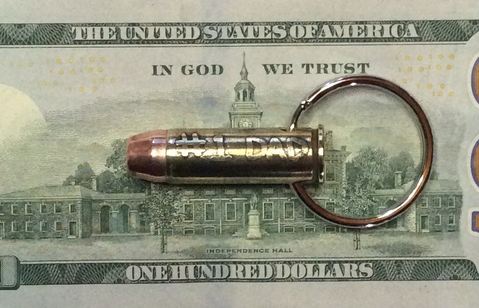 44 MAG BULLET KEYCHAIN KEYRING ZIPPER PULL ACID ETCHED # 1 DAD | eBay