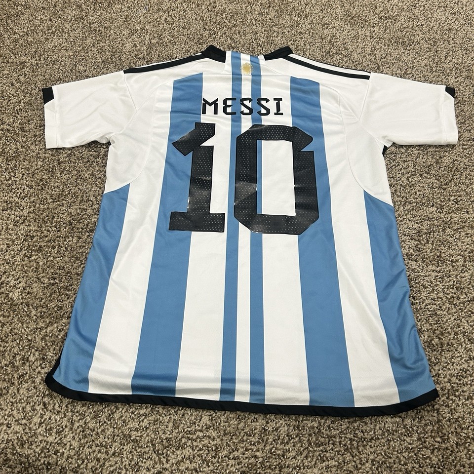 Lionel Messi Argentina Jersey Men’s Medium 10 Soccer Embroidered Logo | eBay