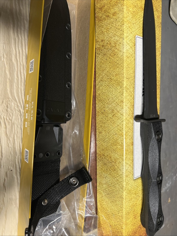 Kabar John EK Commando Dagger Knife Fixed Blade Full Tang 1095 Crovan ...