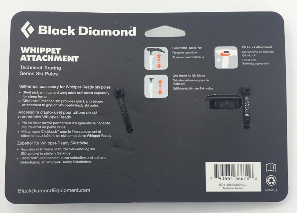 Black Diamond whippet attachment Self-arrest Pole Accessory Pick For ...