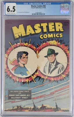 CGC 6.5 == 1945 MASTER COMICS #63 / Captain Marvel Jr / Scarce ...