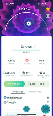 Shiny Unown C | Tr-de 20k Stardust | eBay