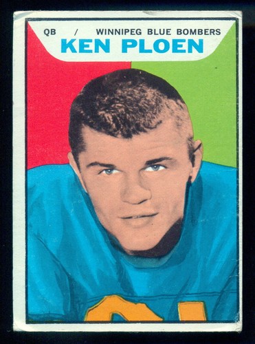 1965 TOPPS CFL FOOTBALL #126 Ken Ploen VG-EX Winnipeg Blue Bombers Iowa ...