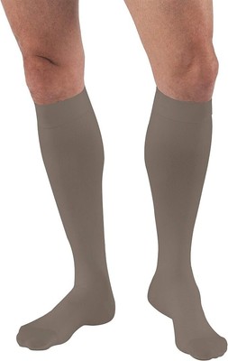 JOBST MEN 20-30 KNEE HIGH RIBBED COMPRESSION SOCKS CLOSED TOE KHAKI ...