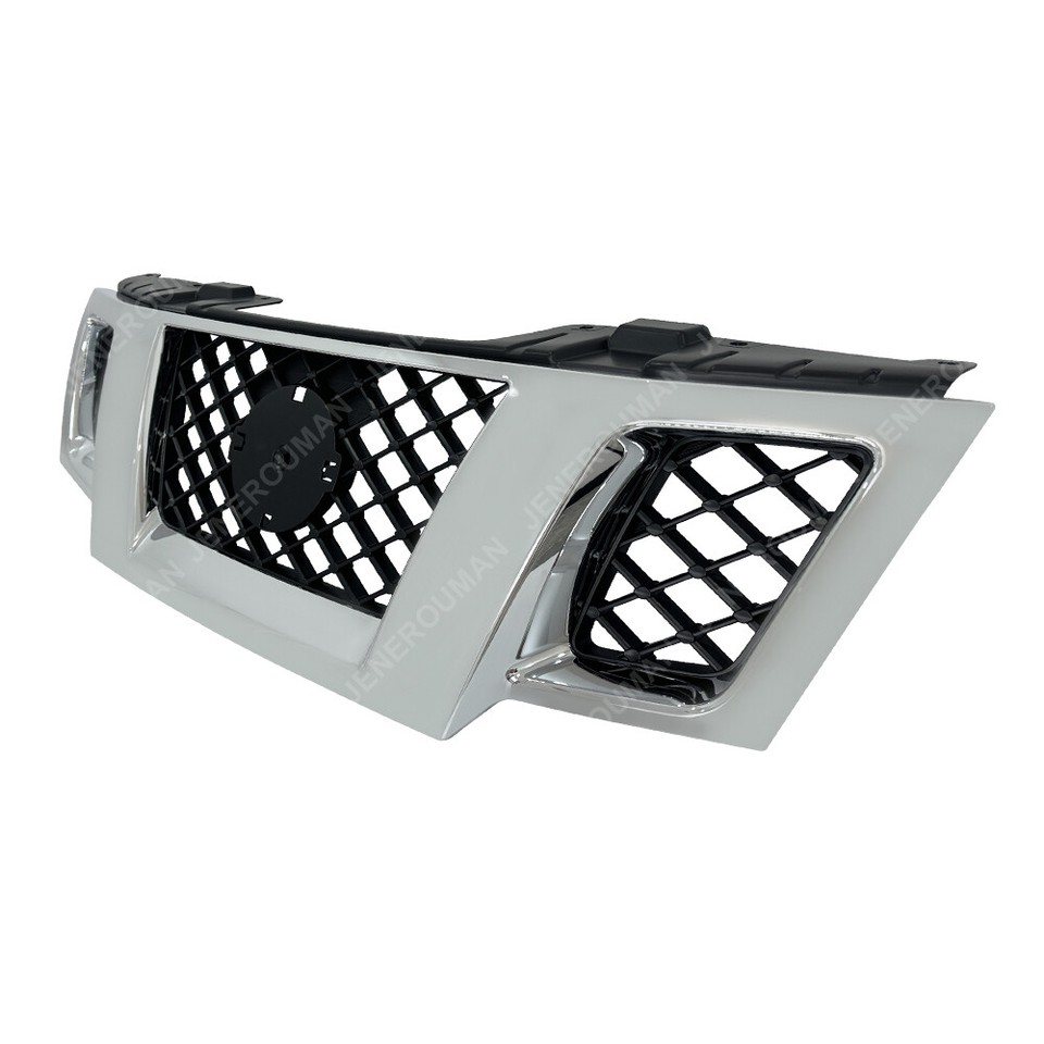 Front Upper Bumper Grille Chromed Grill For 2009-2021 Nissan Frontier ...