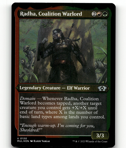 FOIL - MTG Radha, Coalition Warlord (Etched) 120 March of the Machine ...