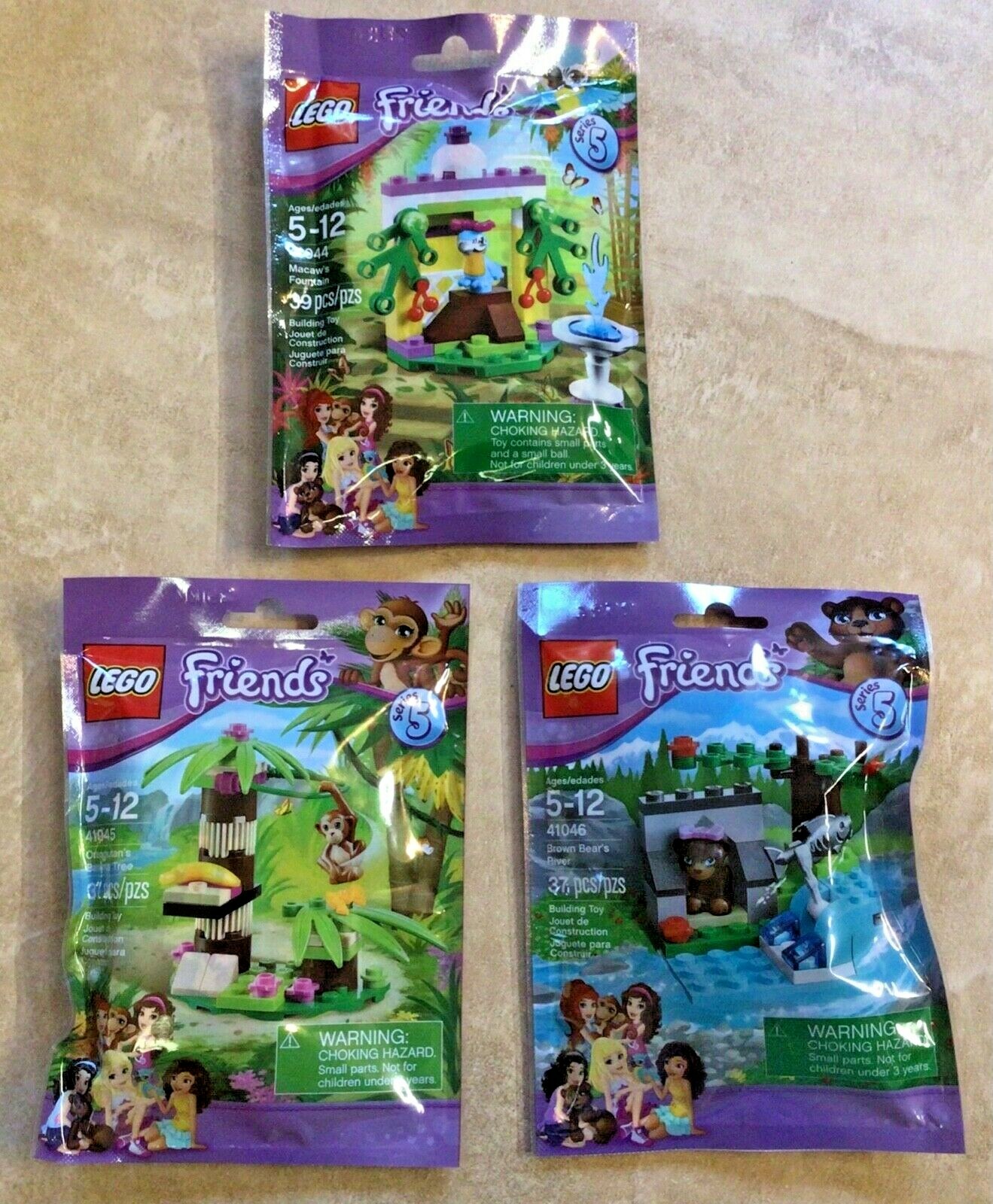 lego 41044 Macaw's Fountain, 41045 Orangutan's Tree, 41046 Bear's River ...