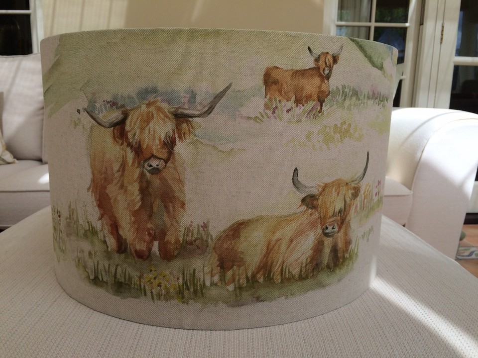 Highland Cow Lamp Shade Voyage Cattle Cows Calves Country Farm ...