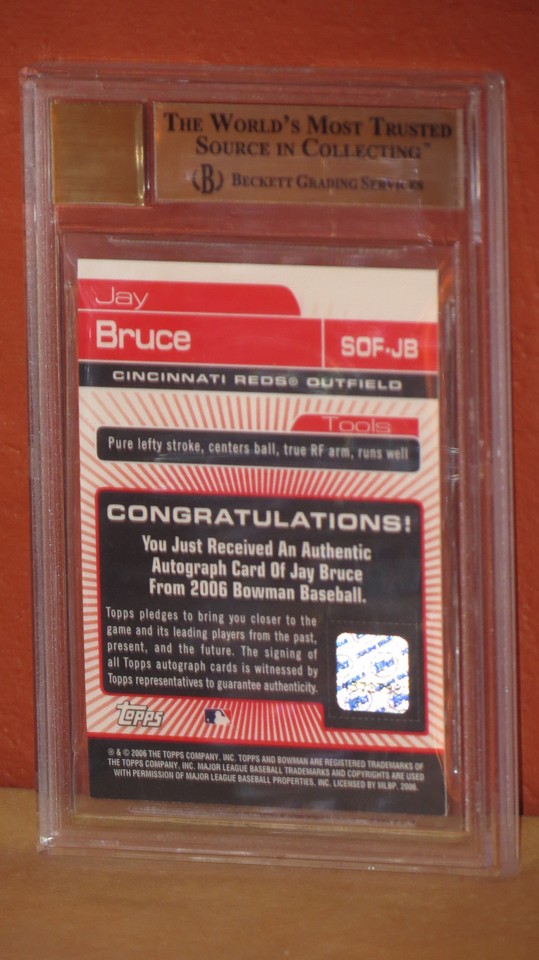 2006 Bowman Draft Picks Future Jay Bruce Autograph Card BGS 9.5 Auto 10 ...