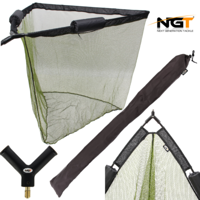 42" Inch NGT Dual Net Large Carp Pike Fishing Landing Net With 2 Net ...