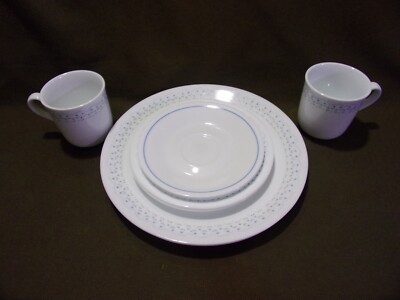 Service For 2, Corelle Garden Row, 4pc set, 8pc total | eBay