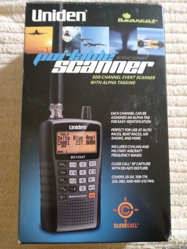 Uniden BC125AT 500 Channel Handheld Scanner with Alpha Tagging ...