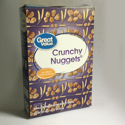 Lost to the pandemic, Great Value Crunchy Nuggets empty cereal box ...
