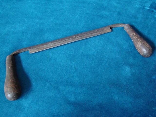 Vintage Draw Knife 10" Blade Wood Handles Rare Antique Wood Working ...