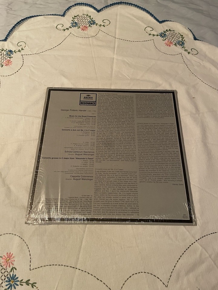 AUGUST WENZINGER CONDUCTS HANDEL MUSIC FOR THE ROYAL FIREWORKS | eBay