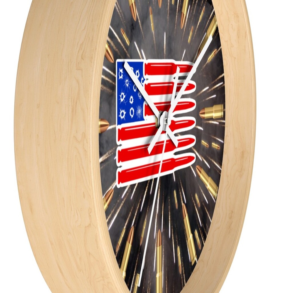 US Flag Clock Patriotic Clocks Gift for Veteran Flag American Flag ...