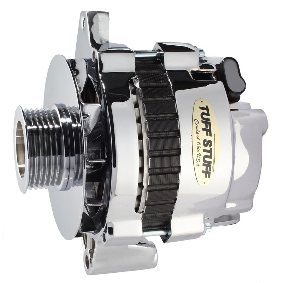 Tuff Stuff Alternator 7935D6G; CS130 105 Amp Chrome 1-Wire w/ 6-Groove ...